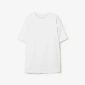 Burberry Check Cotton T-shirt White