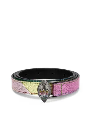 Kurt Geiger Metallic Leather Belt - Multi