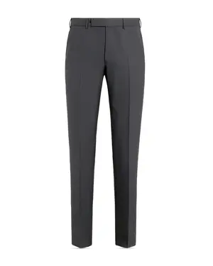 Zegna High Performance Wool Pants - Dark Gray