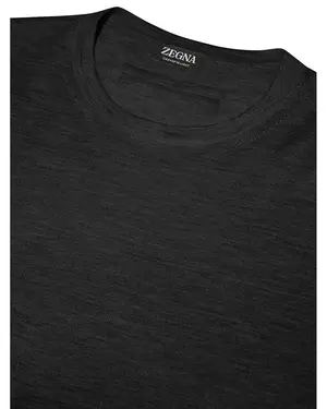 Zegna Cashseta Light Crewneck Sweater - Black