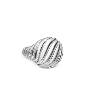 David Yurman Sterling Sculpted Cable Ring - Silver