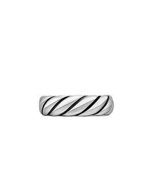 David Yurman Sterling Sculpted Cable Band Ring - Silver