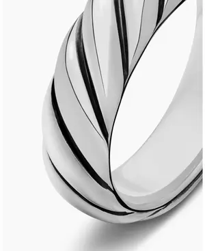 David Yurman Sterling Sculpted Cable Band Ring