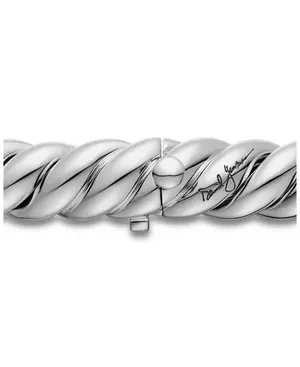 David Yurman Sculpted Cable Double Wrap Bracelet - Silver