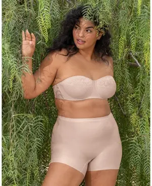 Wacoal Visual Effects Strapless Lace Minimizer Bra - Sand