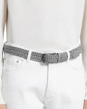 Zegna Braided Belt - Medium Gray