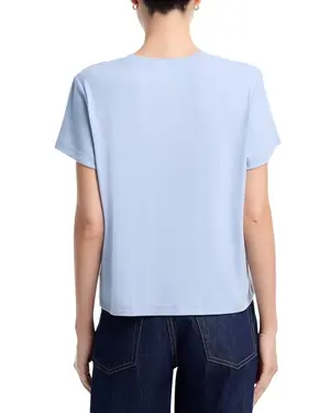 Ag Sadie Crew Cropped Tee - Blue Whisp