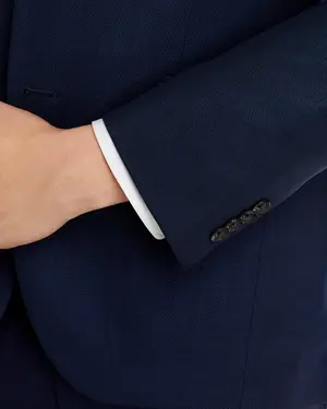 JACK VICTOR New York Regular Fit Micro Neat Suit - Blue