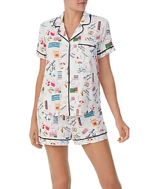 Kate Spade New York Printed Short Pajama Set White/multi