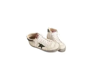 GOLDEN GOOSE Mid Star Wingtip Sneakers - White/ivory