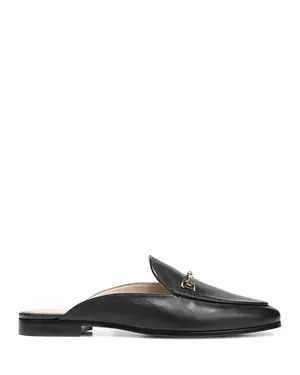 Sam Edelman Linnie Apron Toe Mules - Black Leather