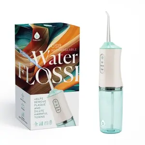 PURSONIC Usb Rechargeable Water Flosser Helps Remove Plaque & Dilute Harmful Toxins - Turquoise,aqua