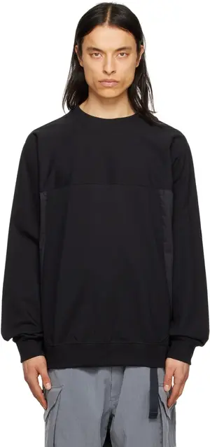 Y3 Y-3 Black Paneled Sweatshirt - Black