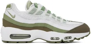 Nike Nike Green & White Air Max 95 Sneakers - White/oil Green-medi