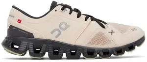 On On Beige & Black Cloud X 3 Sneakers - Fawn / Magnet