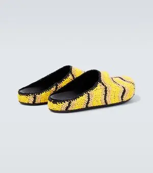 Marni X No Vacancy Inn Woven Mules - Yellow