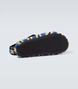 Marni X No Vacancy Inn Raffia-effect Slippers - Multicoloured