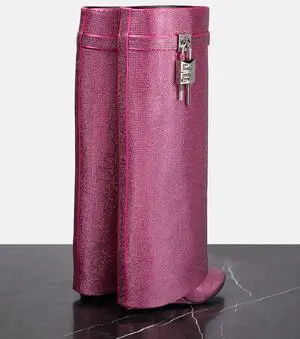 Givenchy Shark Lock Embellished Knee-high Boots