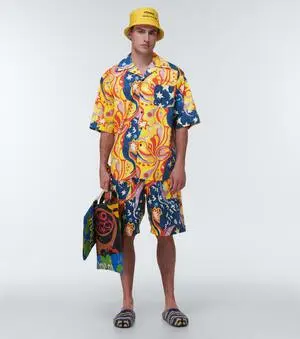 Marni X No Vacancy Inn Printed Cotton Shorts