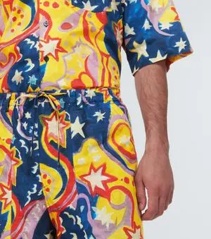 Marni X No Vacancy Inn Printed Cotton Shorts