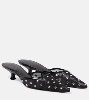 Khaite Minna Embellished Mules