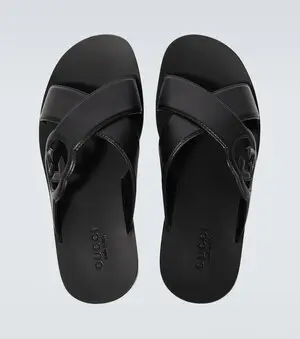 Gucci Gg Leather Sandals