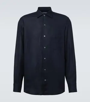 Loro Piana André Linen Shirt - Blue