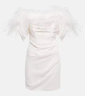 Giuseppe Di Morabito Feather-trimmed Minidress - White