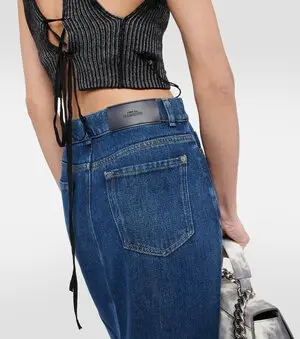 7 For All Mankind Mia Denim Midi Skirt