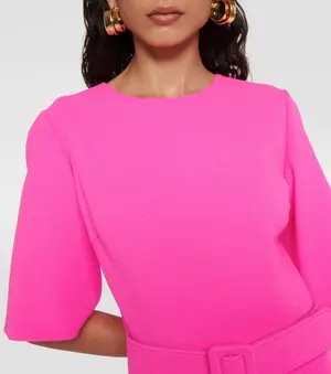 Oscar De La Renta Asymmetric Wool-blend Minidress