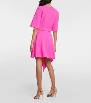 Oscar De La Renta Asymmetric Wool-blend Minidress