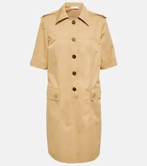 Tory Burch Cotton Shirt Dress - Beige