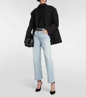 Oscar De La Renta Ribbed-knit Silk-blend Top - Black