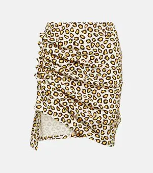Rabanne Leopard-print Miniskirt - Multicoloured