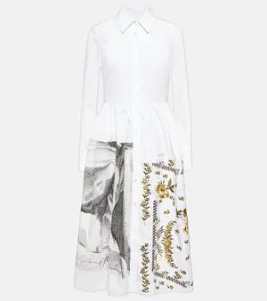 Erdem Sutton Printed Cotton Shirt Dress