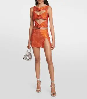 Giuseppe Di Morabito Embellished Cutout Top