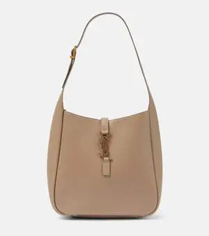 Saint Laurent Le 5 À 7 Small Leather Shoulder Bag - Grey