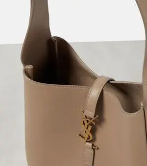 Saint Laurent Le 5 À 7 Small Leather Shoulder Bag - Grey