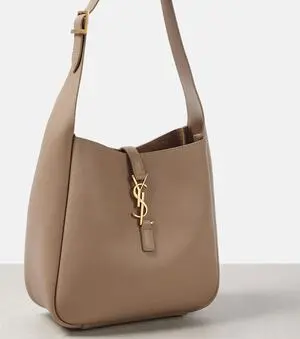 Saint Laurent Le 5 À 7 Small Leather Shoulder Bag - Grey