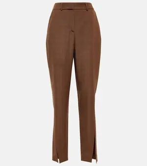 Balmain Tapered Wool Trousers