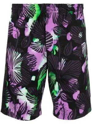 MSGM Abstract-print Bermuda Shorts - Black
