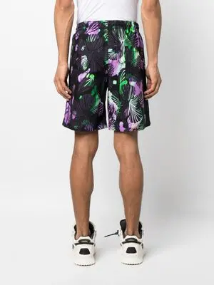 MSGM Abstract-print Bermuda Shorts