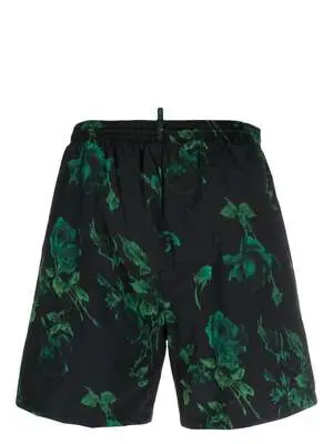 Dsquared2 Rose-print Swim Shorts