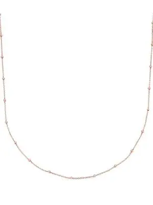 Monica Vinader Fine-chain 18kt Rose Gold Vermeil Necklace - Pink