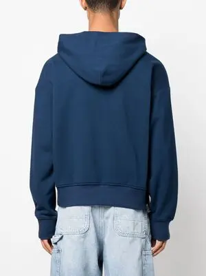 WOOYOUNGMI Cotton Jersey Embroidered Logo Hoodie