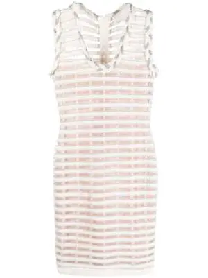 GENNY Sleeveless Mini Dress With Braided Edge