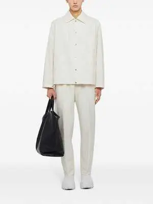 JIL SANDER Logo-print Cotton Shirt Jacket