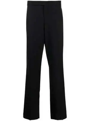 LARDINI High-waisted Wool Trousers - Blue