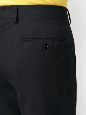 LARDINI High-waisted Wool Trousers - Blue
