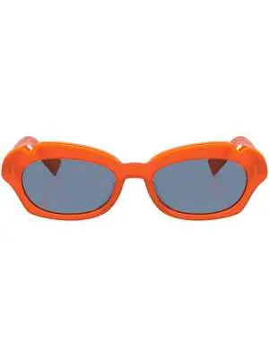 ALAIN MIKLI Tinted Round-frame Sunglasses - Orange